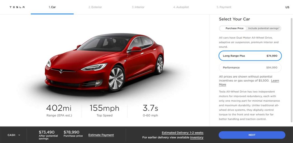 Tesla Model S Long Range Plus gets 647 km rating - Autodevot