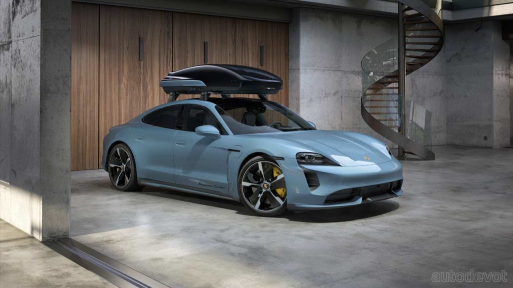 Porsche Taycan gets an aero-optimized roof box option - Autodevot