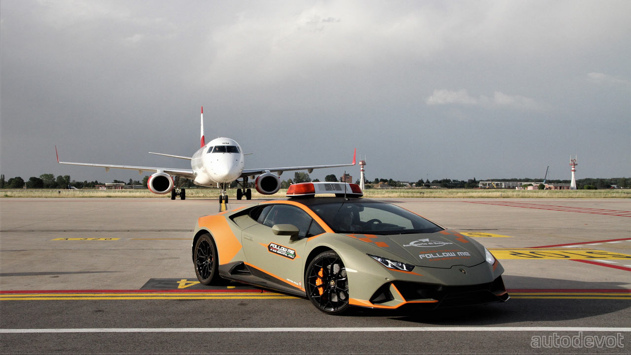 Bologna Airport gets Lamborghini Huracán EVO follow-me car - Autodevot