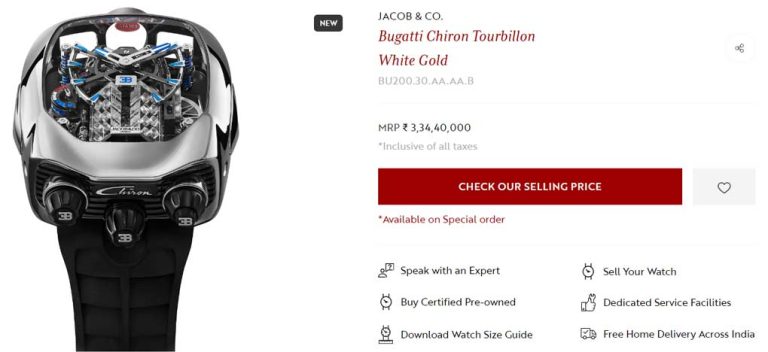 Bugatti Chiron Tourbillon might be the most expensive watch on sale in ...