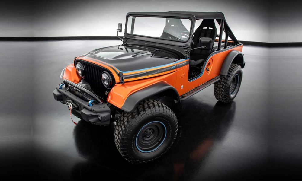 Jeep CJ Surge Concept is a cool electric restomod with a hot bikini top ...