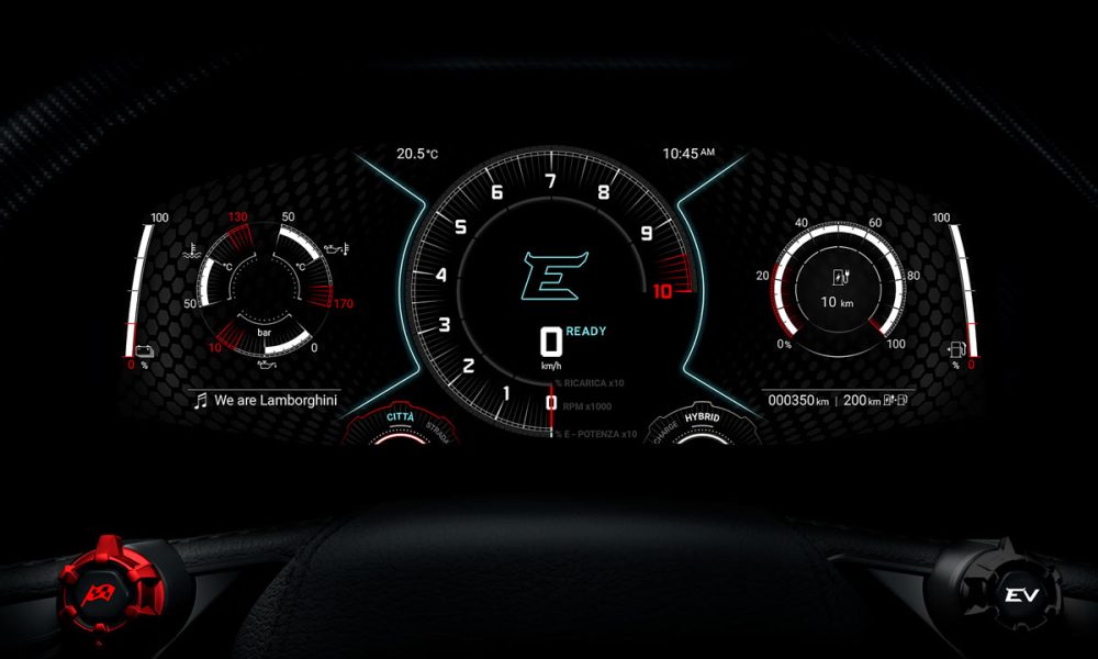 Lamborghini LB744 shows off its fancy steering wheel & driver display ...